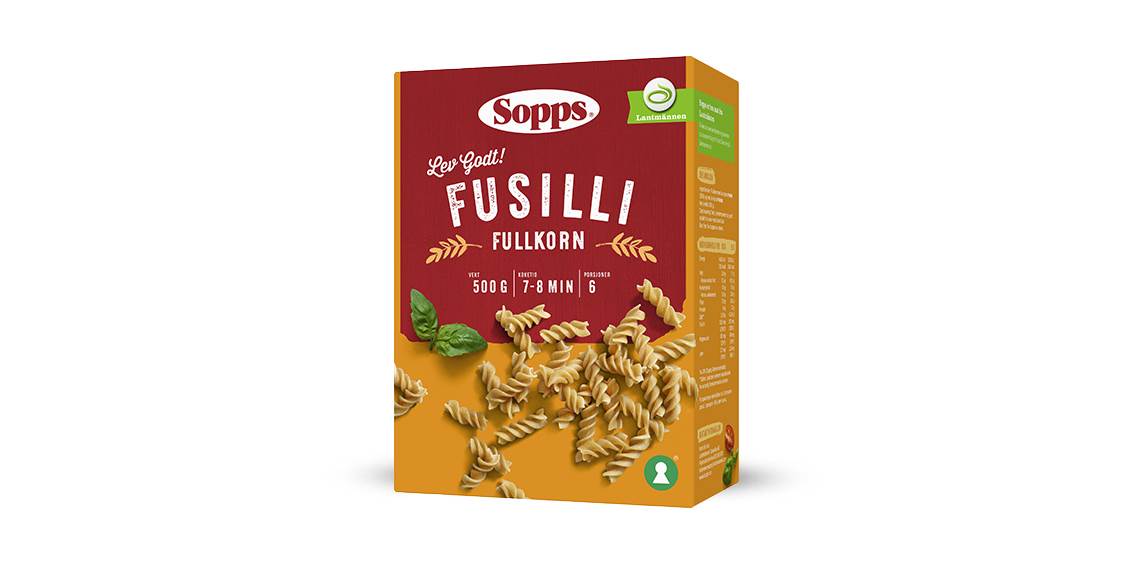 Fusilli Fullkornspasta - Lev Godt! | Sopps.no